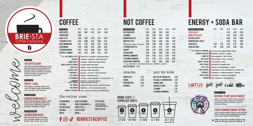 Menu — BRIE'STA COFFEE