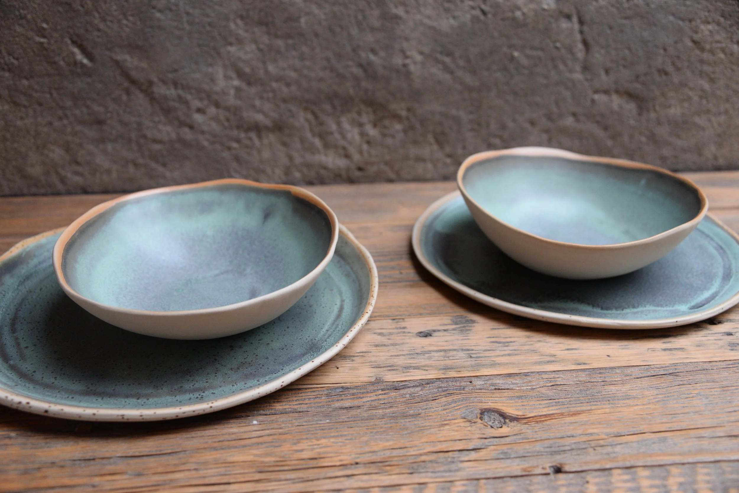 Contemporary, minimalist, organic dinner set — Laima Ceramics