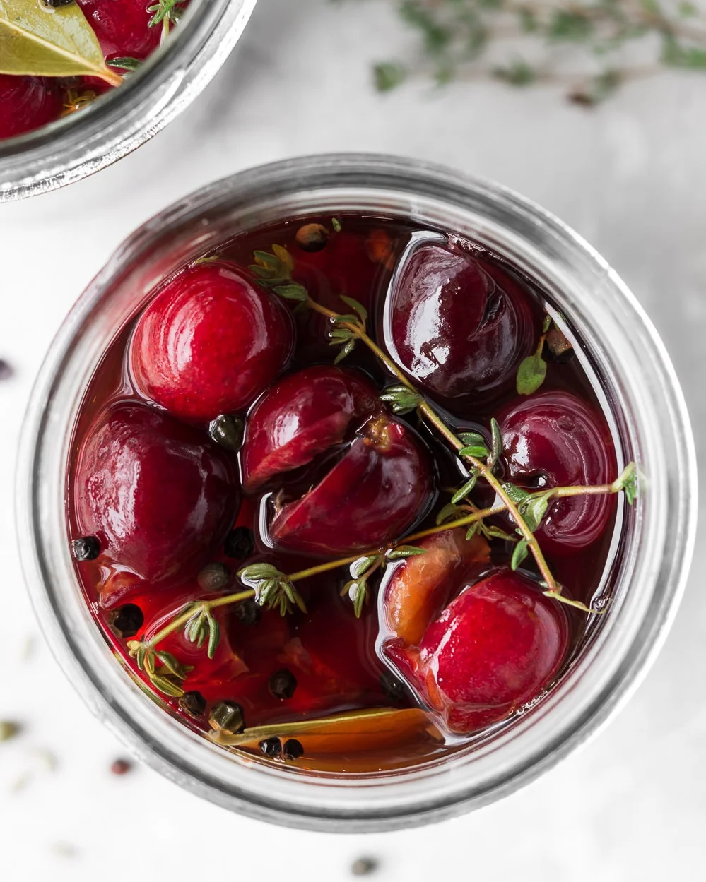 arugula summer salad with pickled cherries, burrata and fennel — with spice