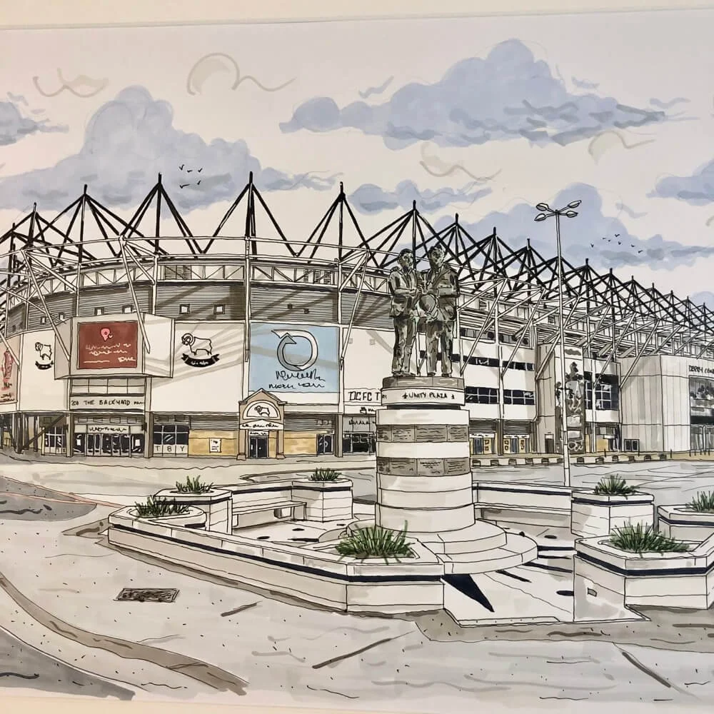 Derby County Football Club Stadium Prints — ART BY ARJO