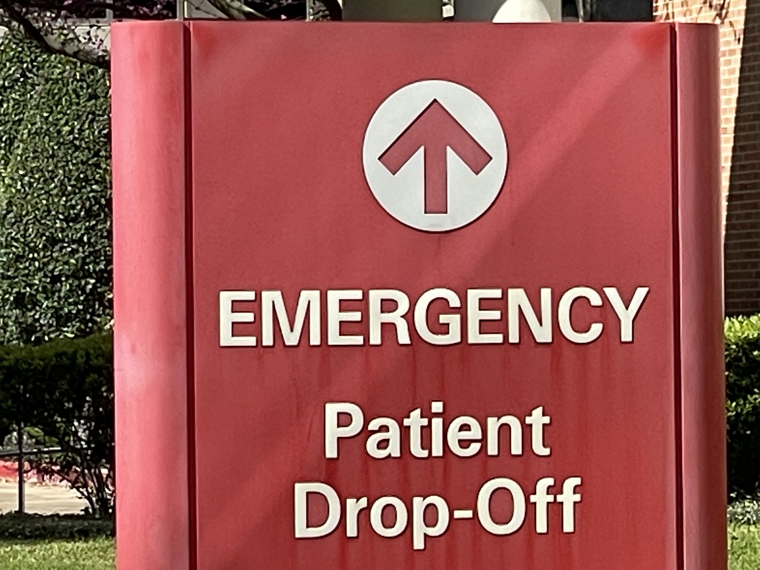 Hospital Patient Drop Off Sign