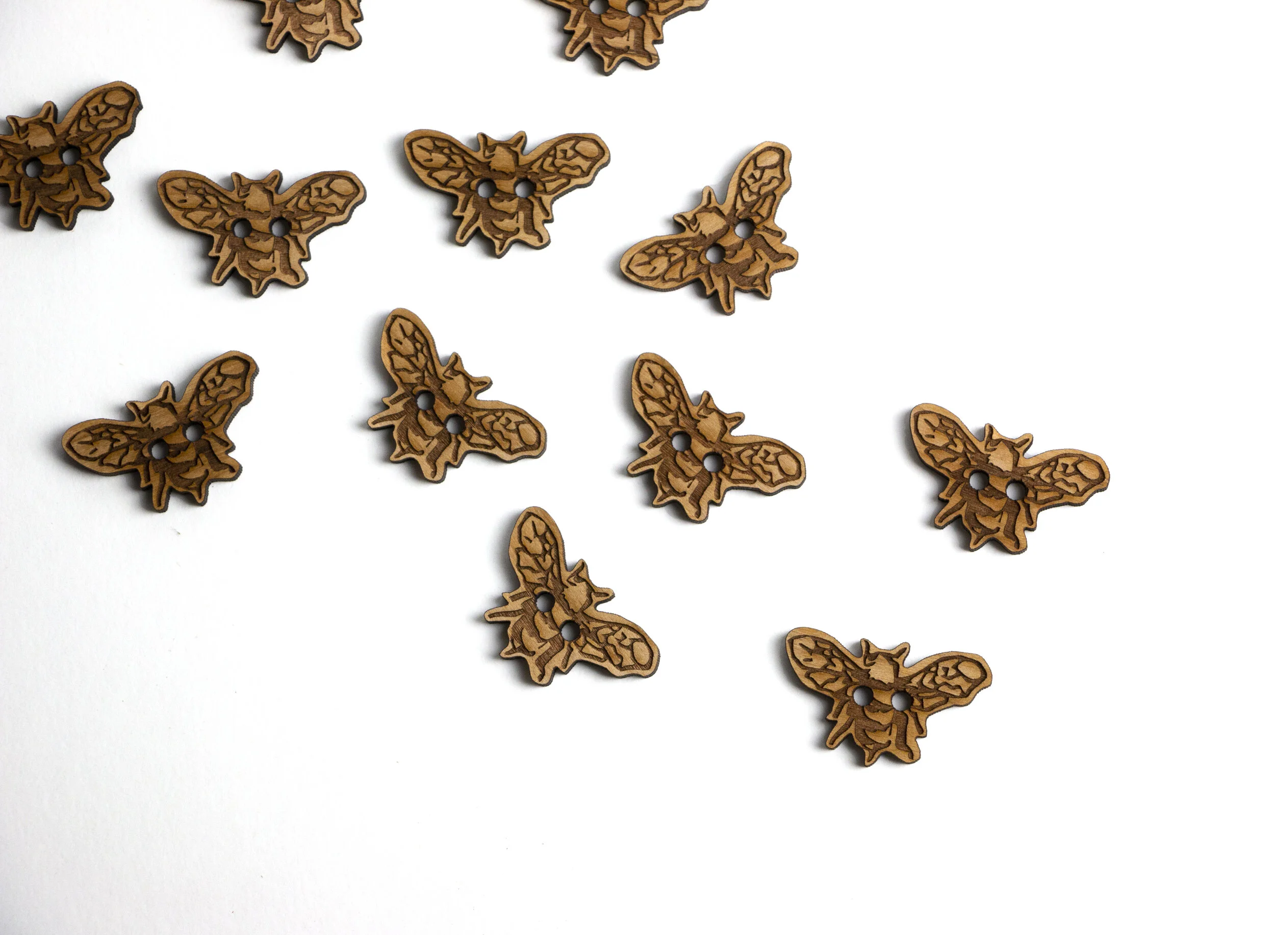 Removeable Wooden Pom Pom Buttons — Angie and Britt