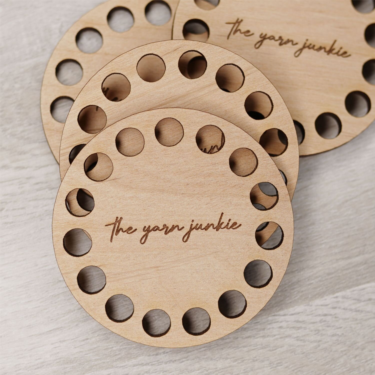 Removeable Wooden Pom Pom Buttons — Angie and Britt