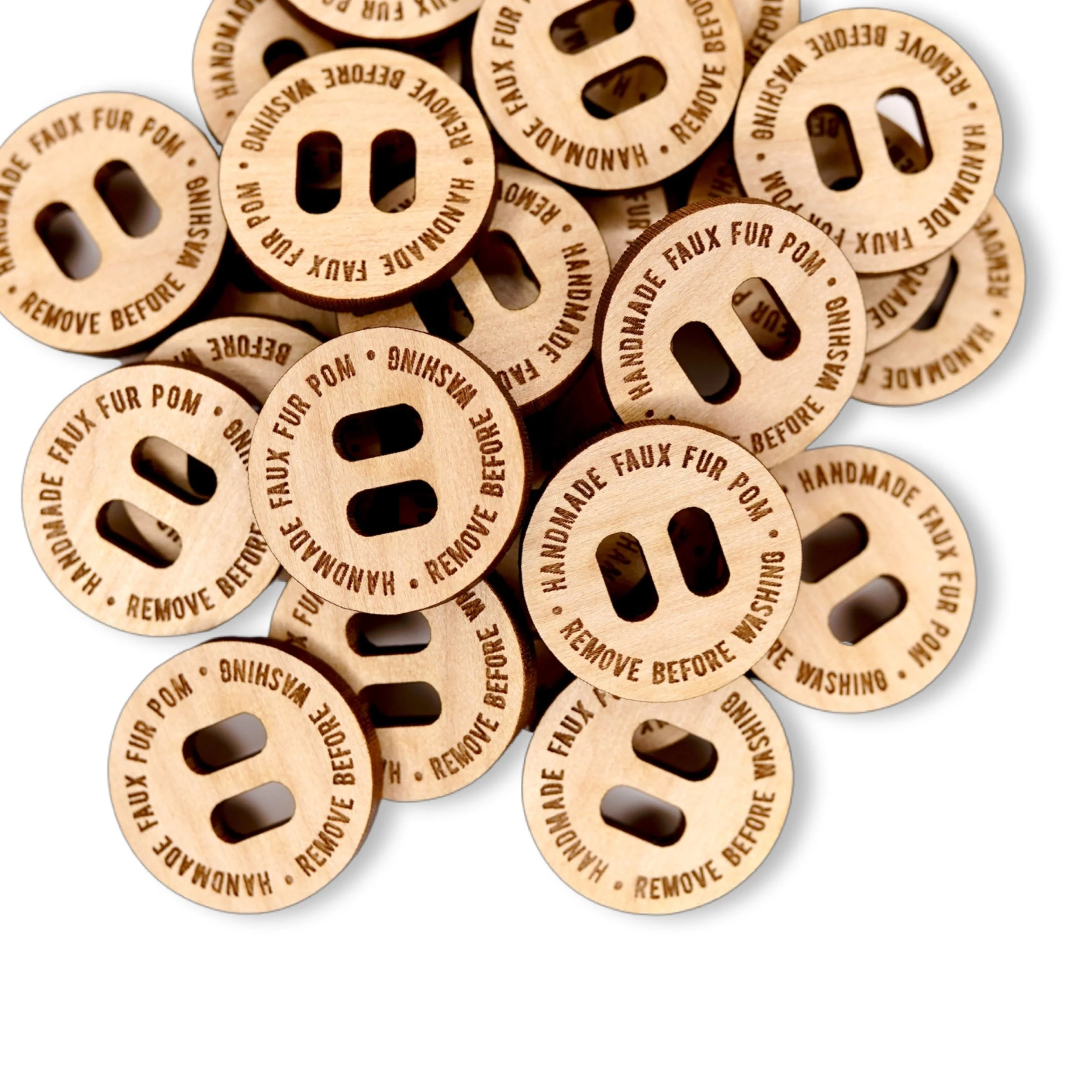 Removeable Wooden Pom Pom Buttons — Angie and Britt