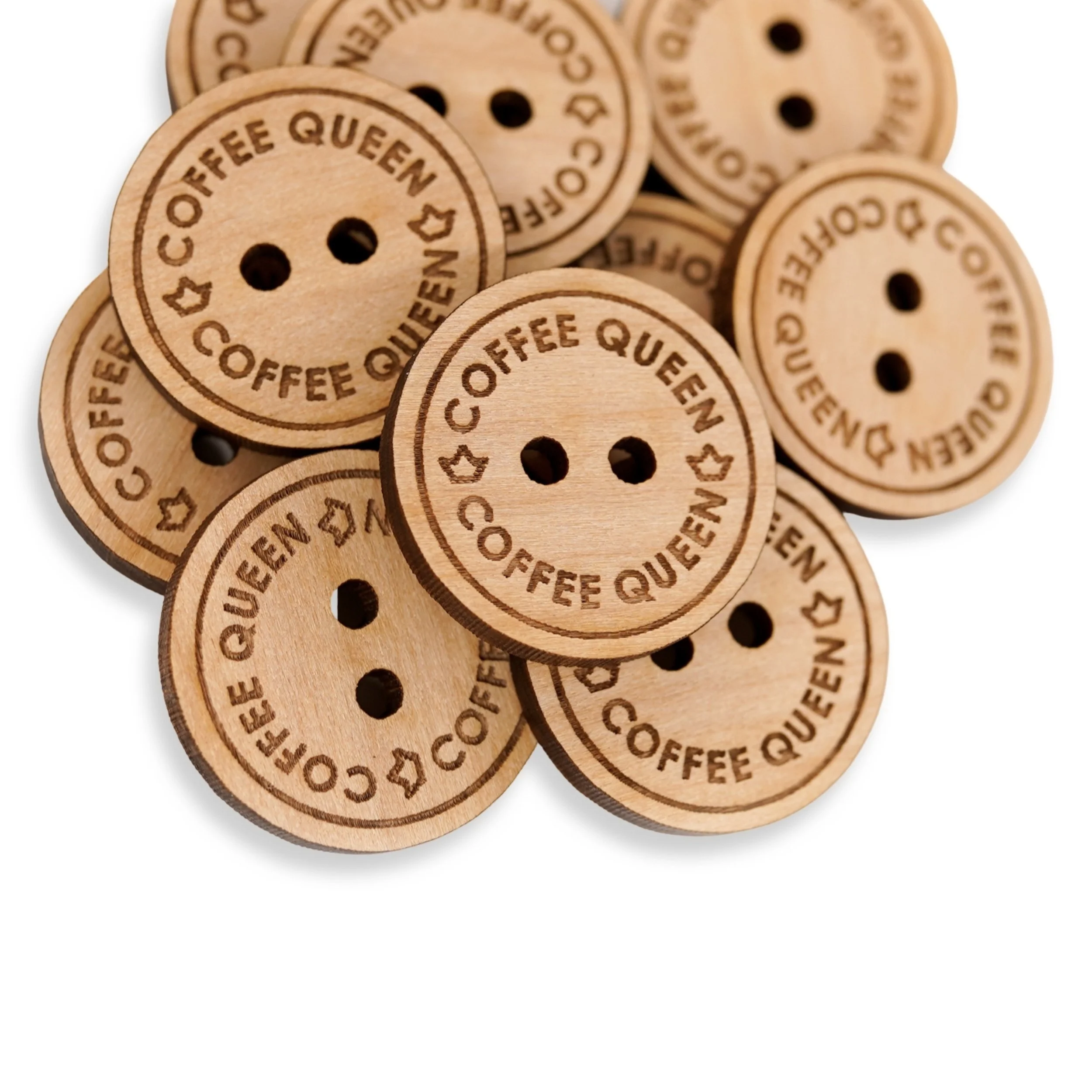 Removeable Wooden Pom Pom Buttons — Angie and Britt