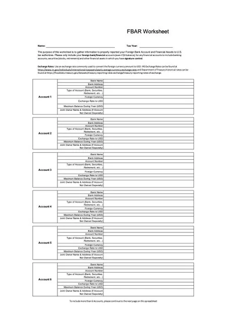 Worksheets — PacificoTax