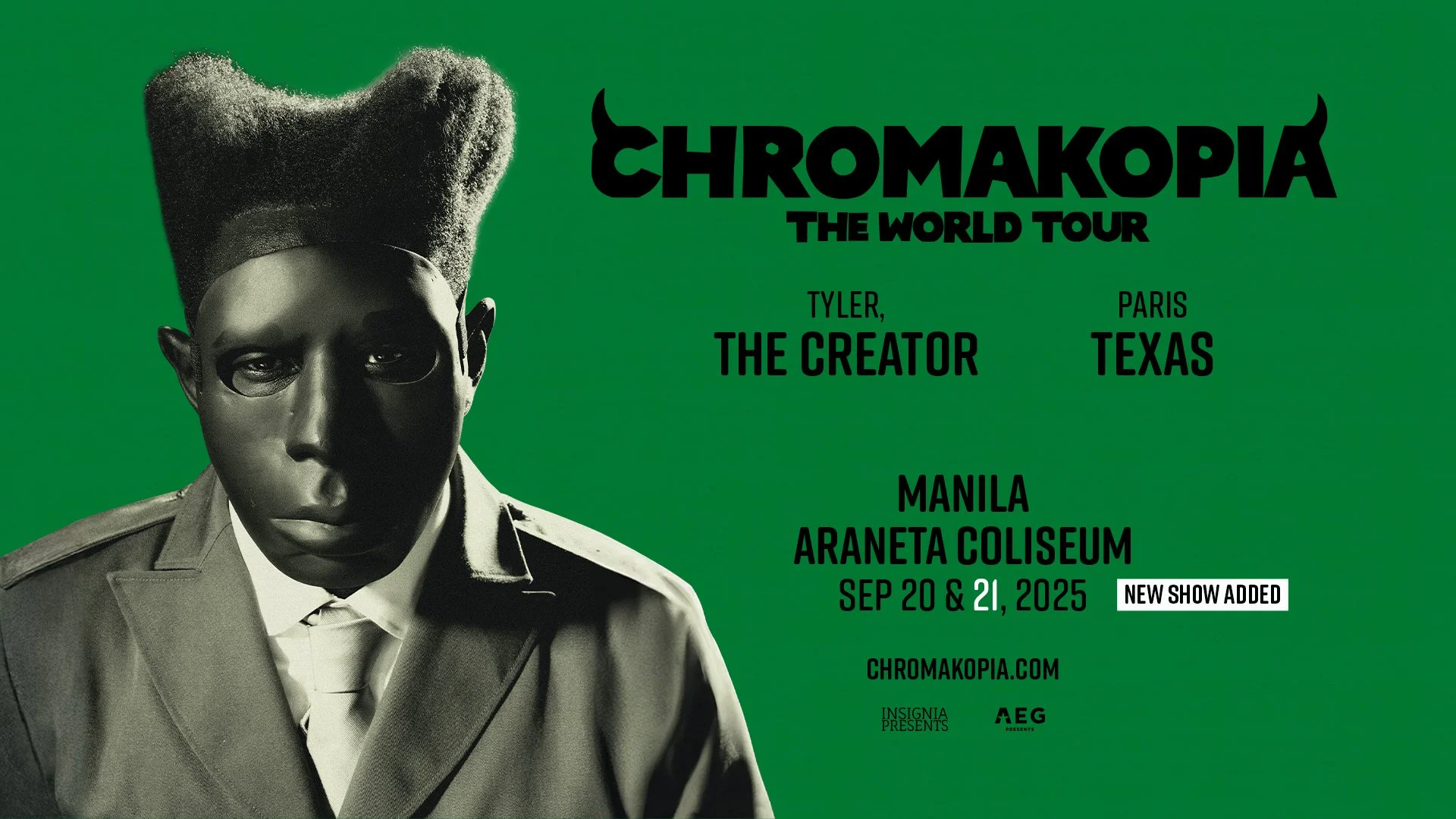 Tyler, The Creator Live in Manila on Sep 20, 2025 — Insignia Presents