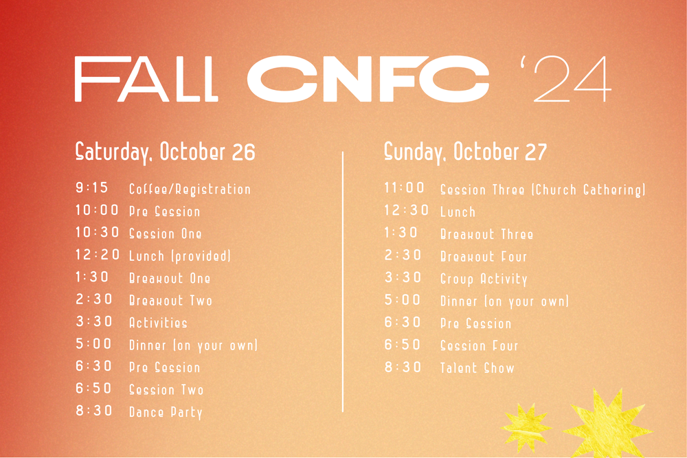 Fall Conference Schedule — Hill City Church