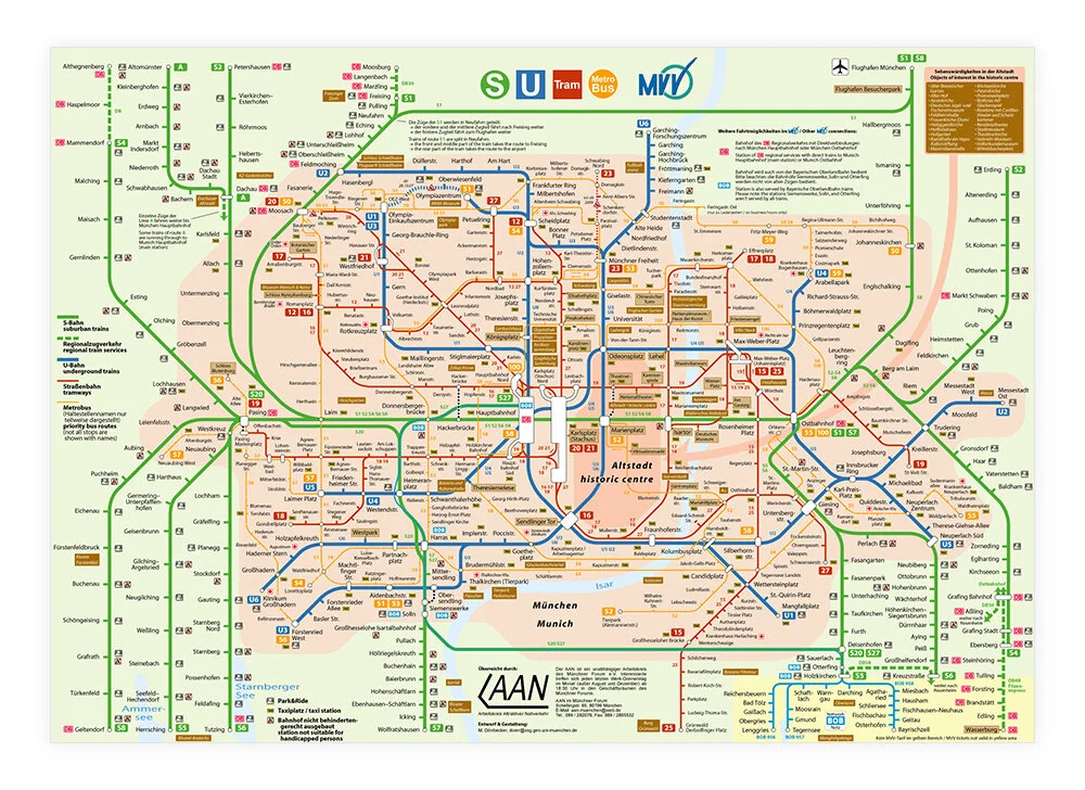Munich U-Bahn Map — Amy Weiss Design