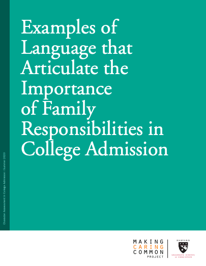 Examples of Language that Articulate the Importance of Family ...