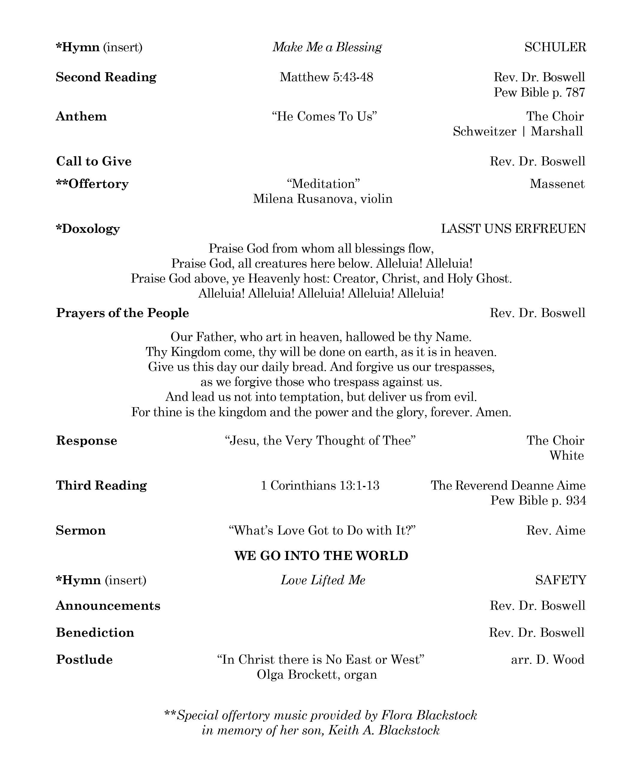 Bulletin 2 — St. Charles Avenue Baptist Church