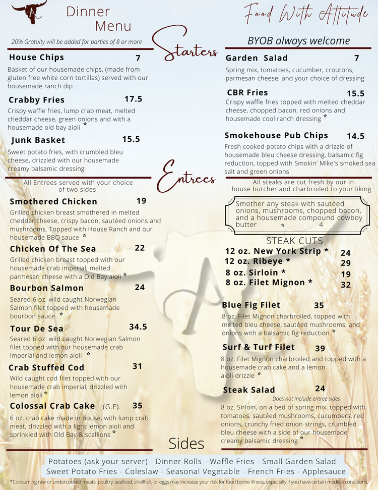 Menu — Wild Annie's