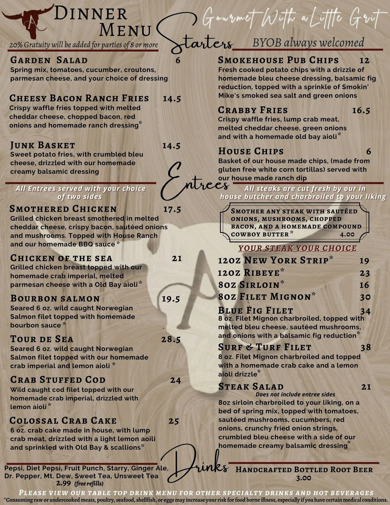 Menu — Wild Annie's