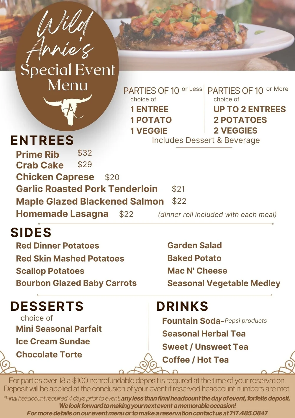 Event Menu & Platter Options — Wild Annie's