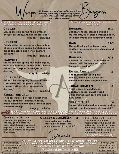 Menu — Wild Annie's