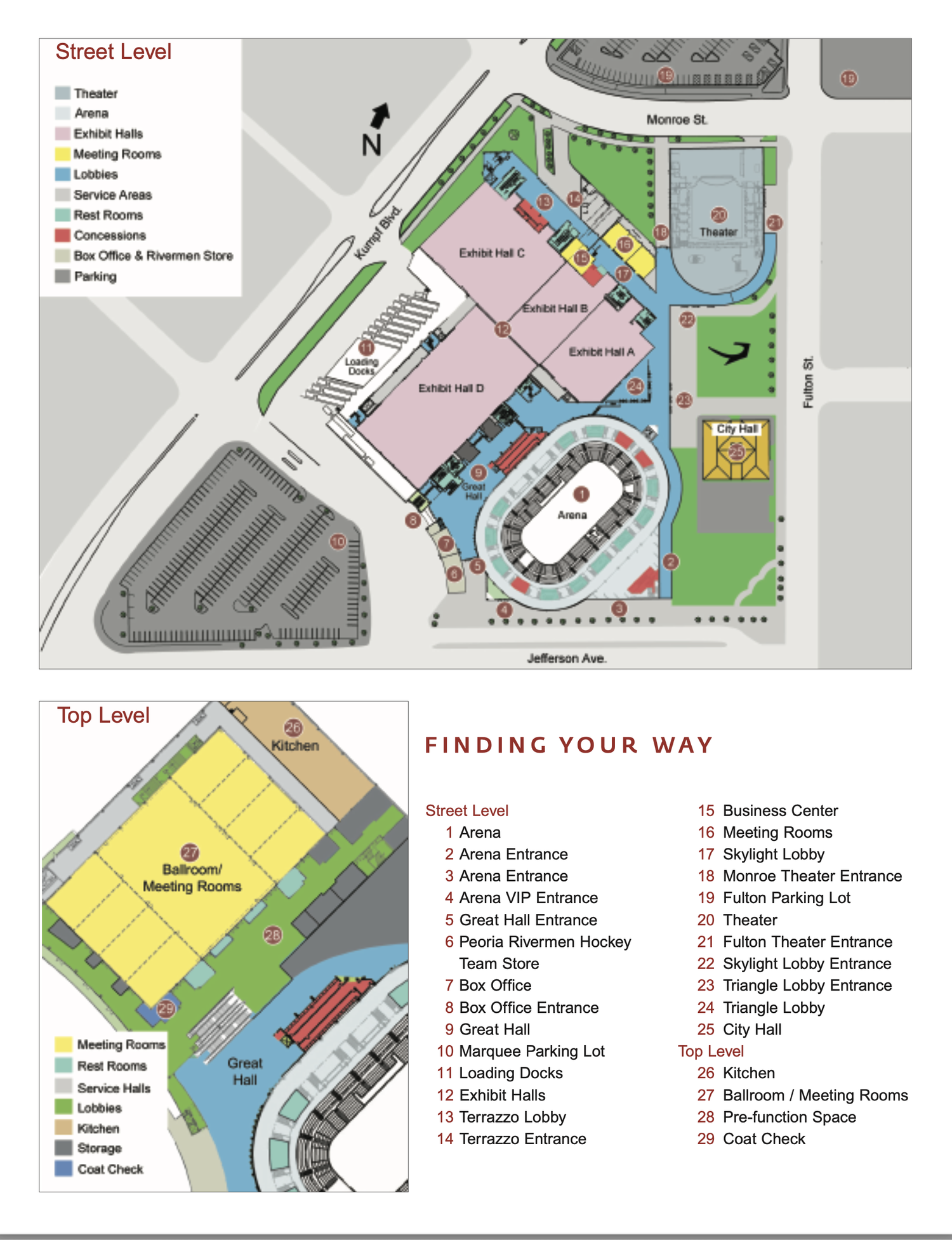Peoria Civic Center Overview Map — Sun Foundation