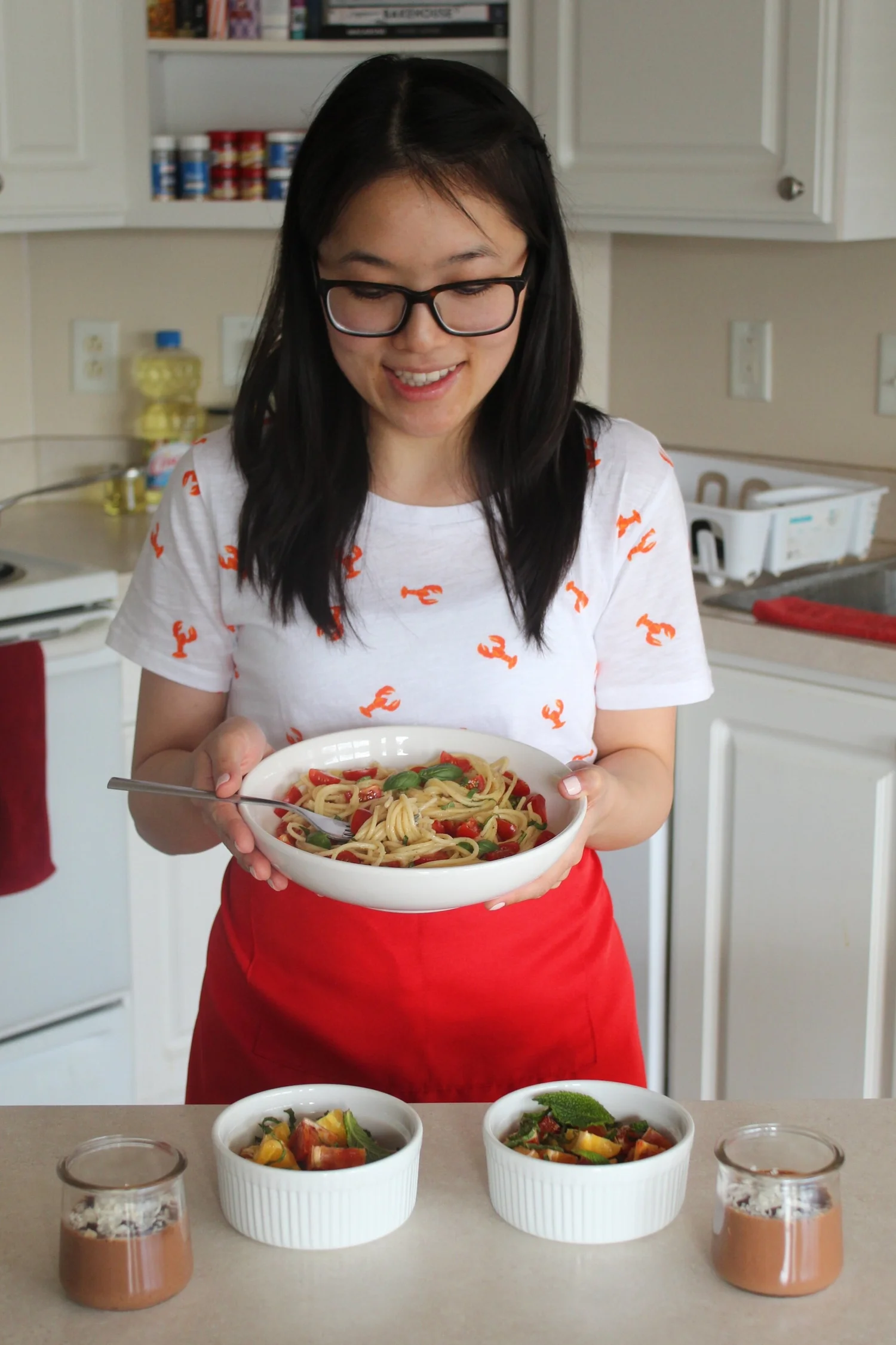 Welcoming Spring Weather with Peppery Cheesy Tomato Basil Spaghetti and ...