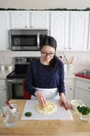 Cheesy Pepper Parsley Homemade Pasta with Asparagus, Bacon, and ...