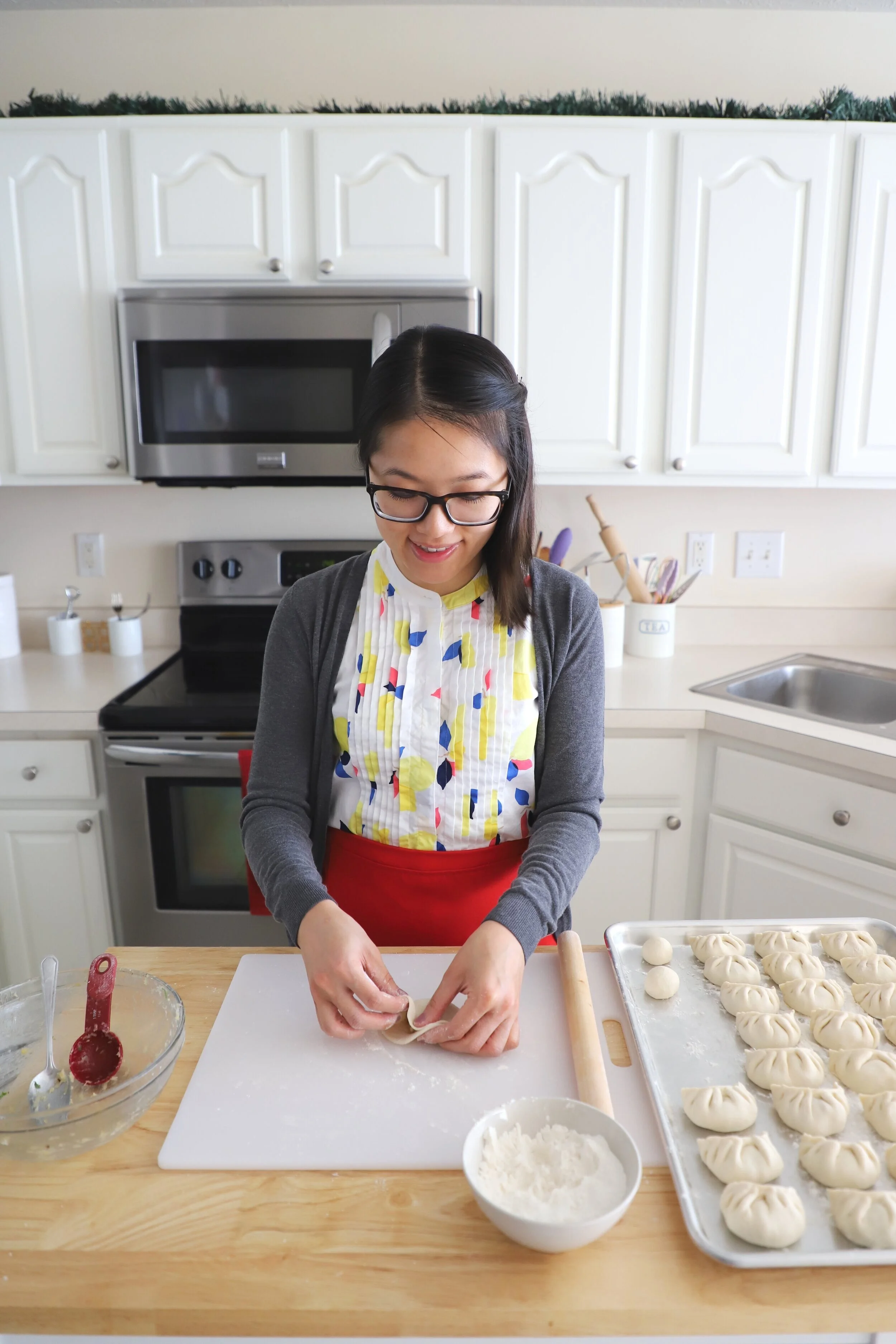Mushroom and Chicken Dumplings with Vinegar Soy Dip — COOKING WITH THE PAN