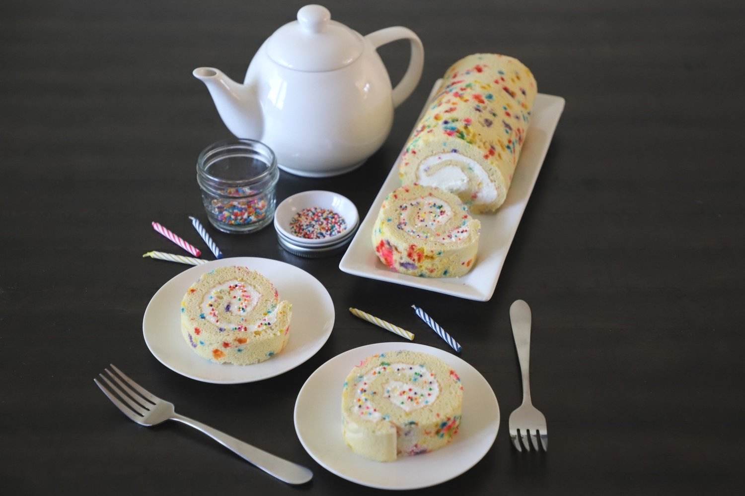 Celebrating Our Birthdays with A Confetti Sponge Roll — COOKING WITH ...