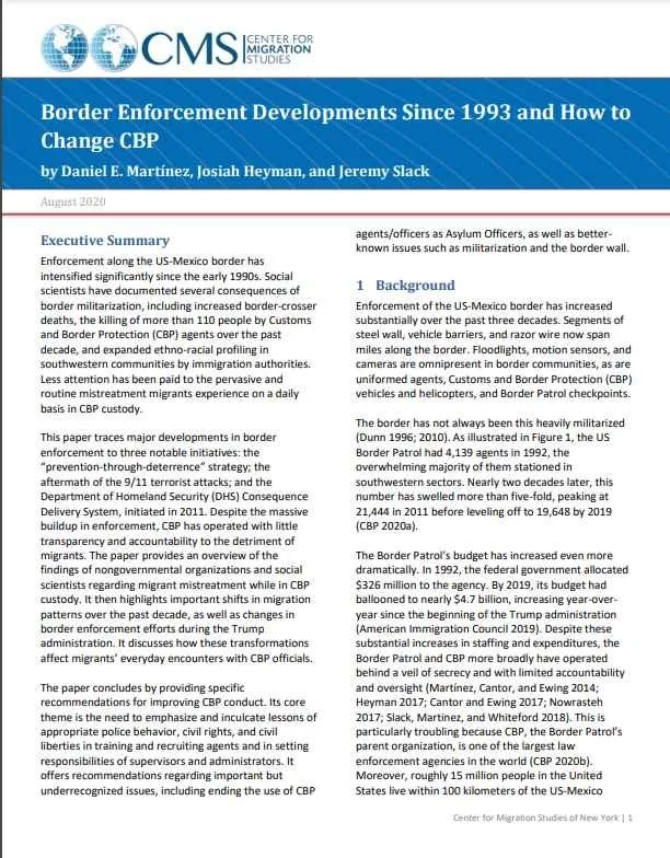 Border enforcement developments since 1993 and how to change CB — Read ...