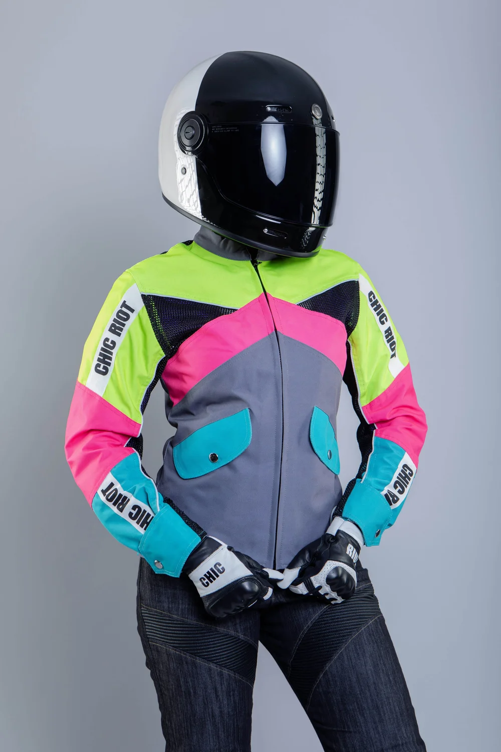 Blue Motorcycle Jacket For Women