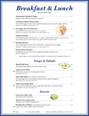 Breakfast/Lunch — Golden Diner