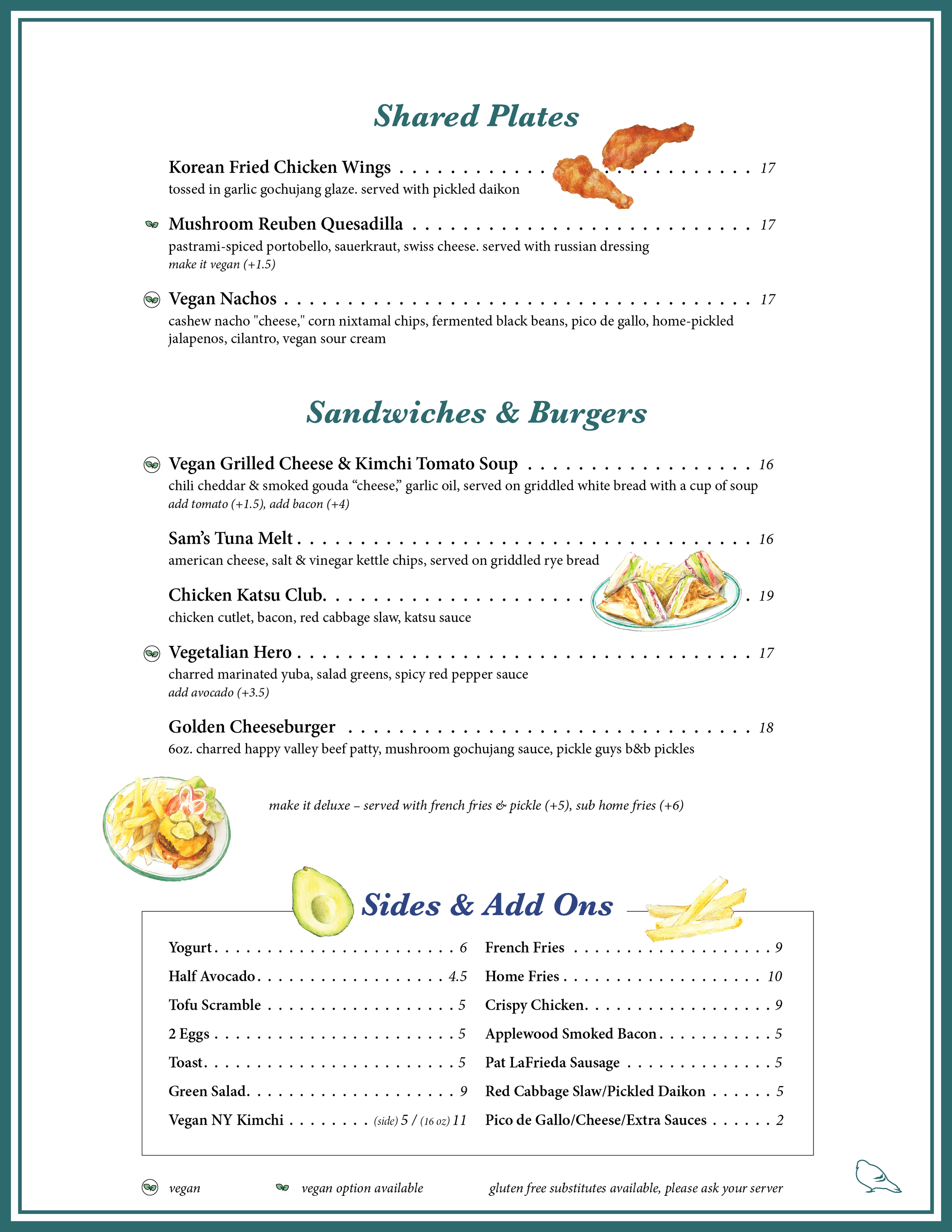 Dinner Menu — Golden Diner