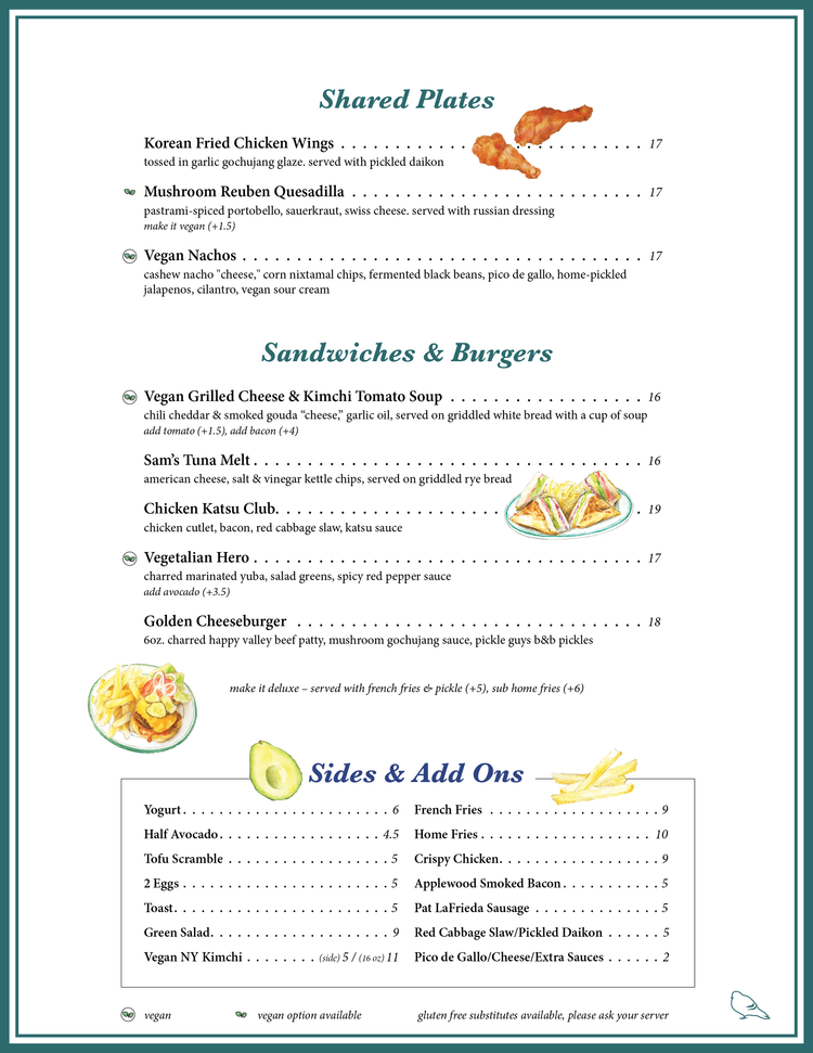 Dinner Menu — Golden Diner