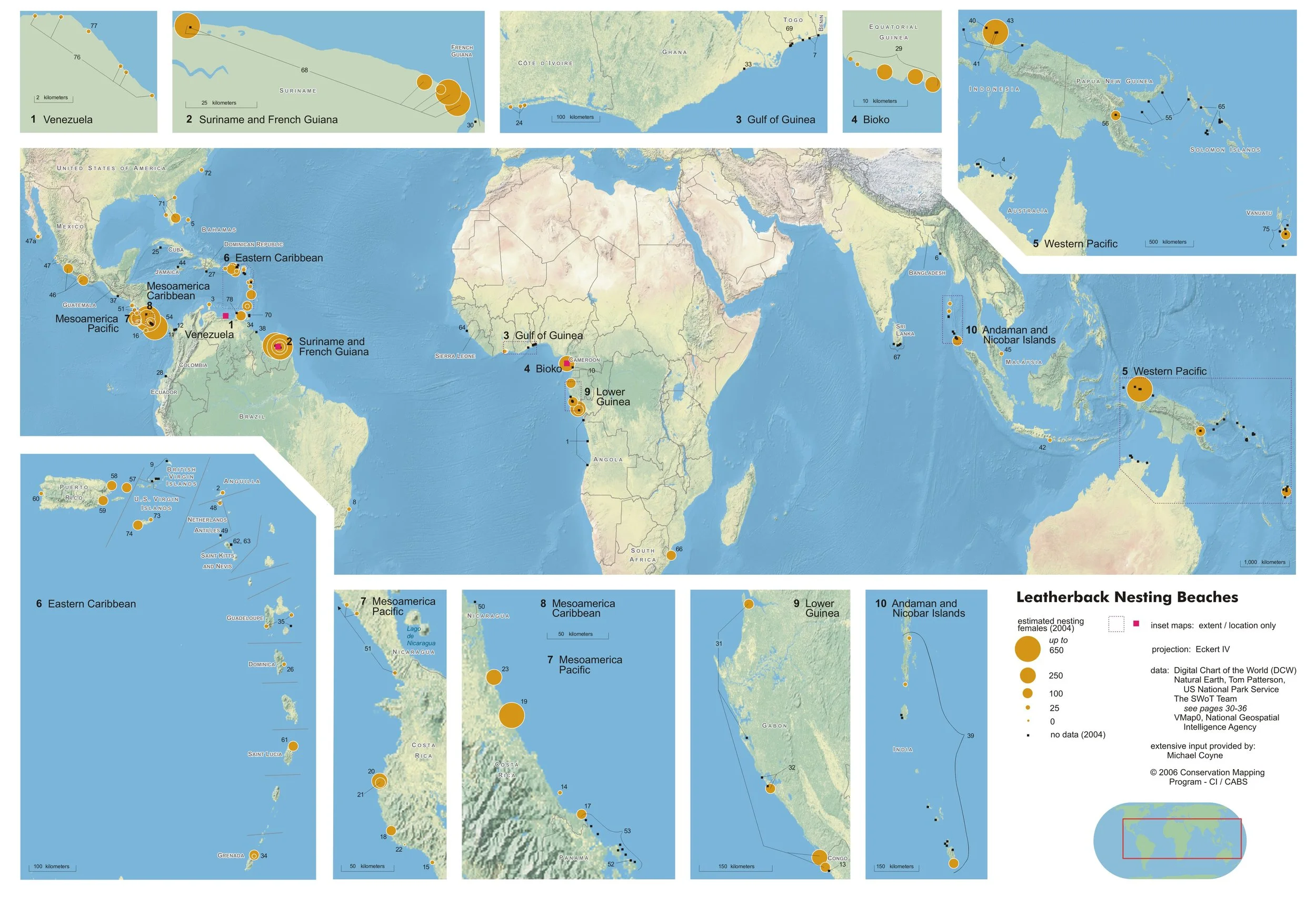 Printed Maps — The State of the World's Sea Turtles | SWOT