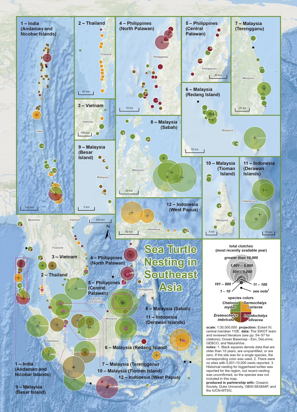 Sea Turtle Nesting and Migration Maps — The State of the World's Sea ...