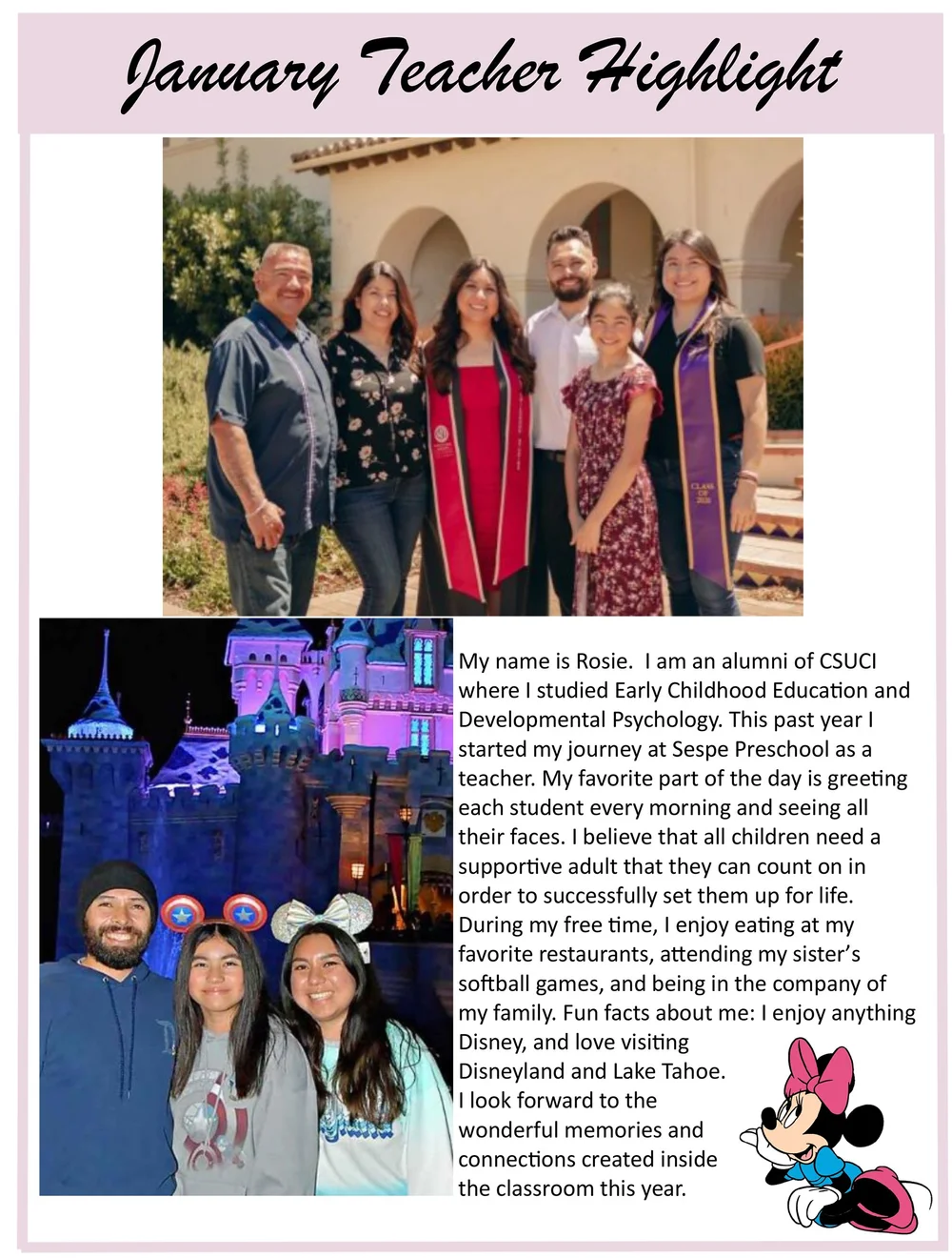 Teacher Highlight Ms. Rosie — Fillmore Unified School District