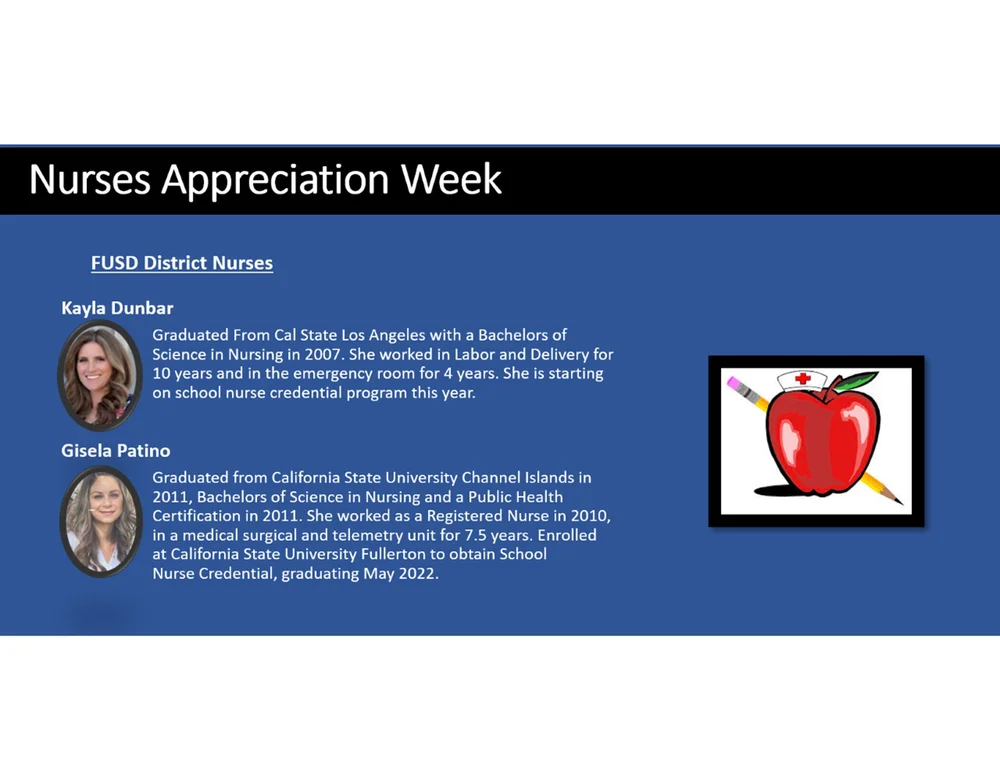 Nurses Appreciation Week — Fillmore Unified School District