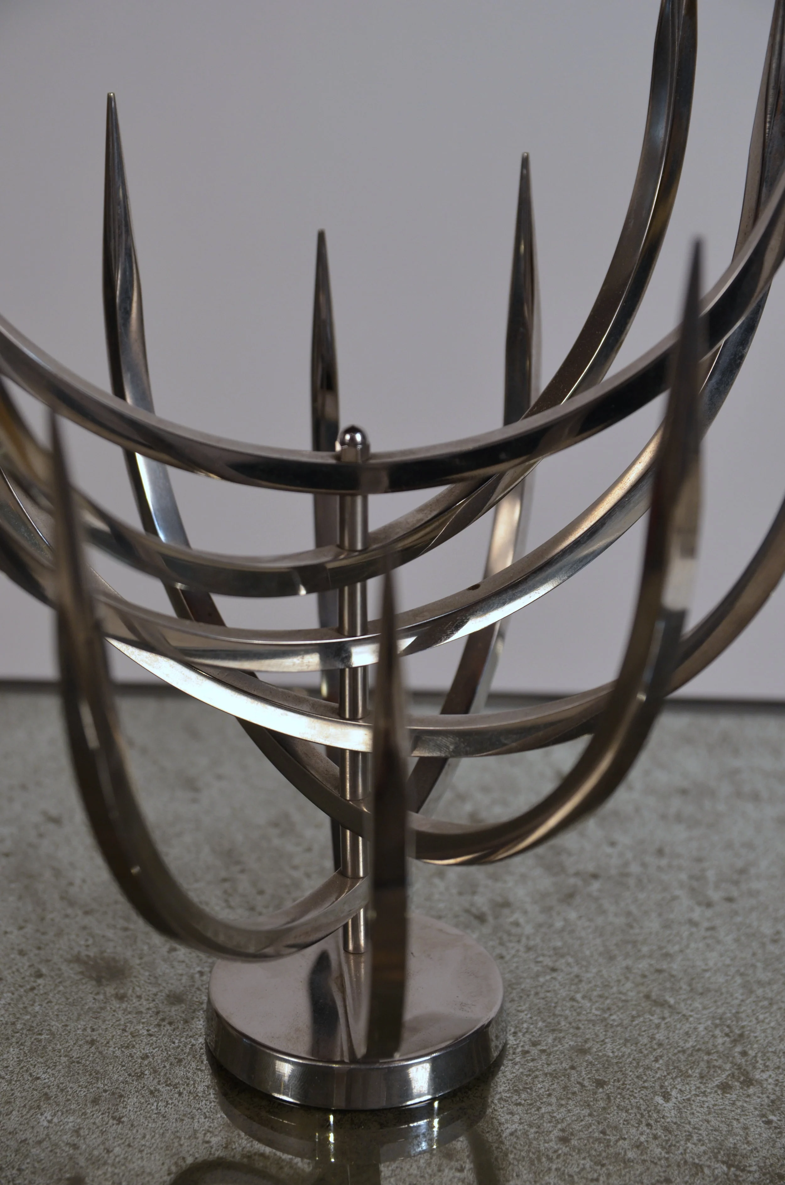 Rare Polished Stainless Steel Candle Tree by Xavier Feal — Blend Interiors