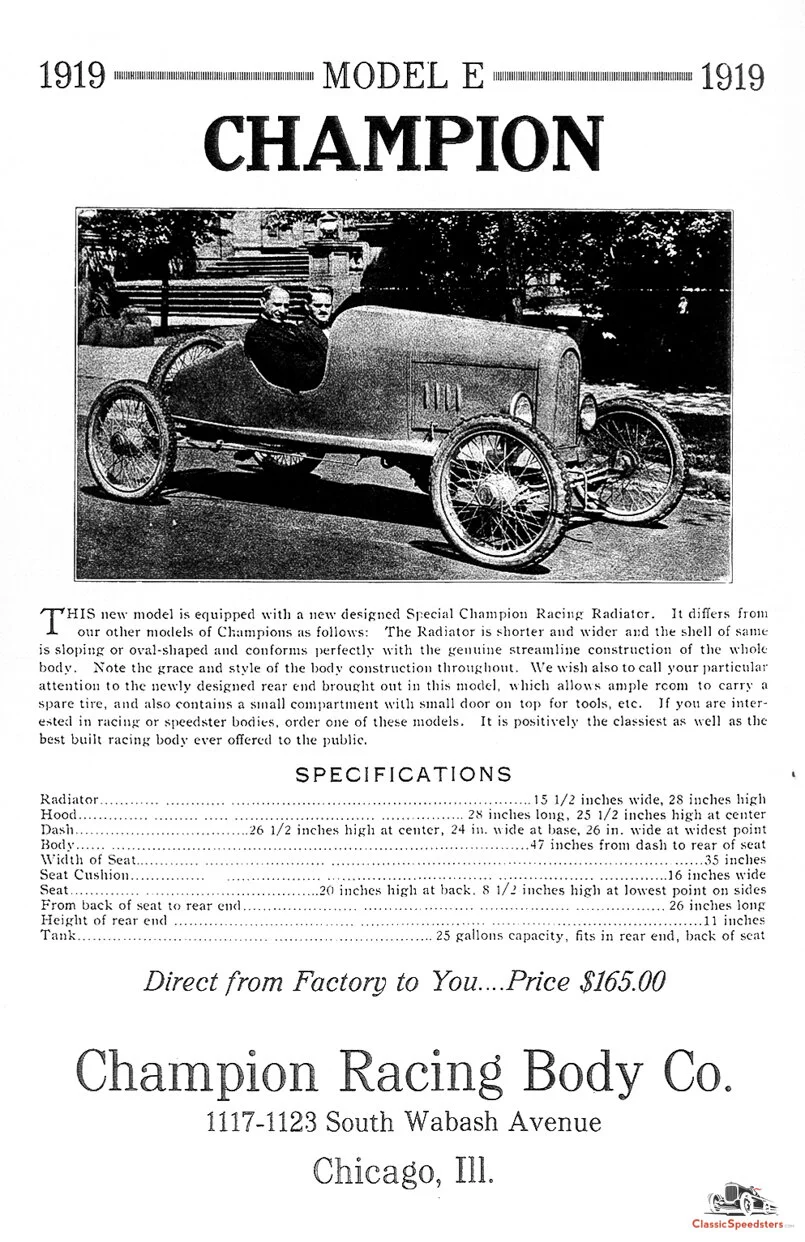 Model T Speedster Body Makers, pt.4 — ClassicSpeedsters.com
