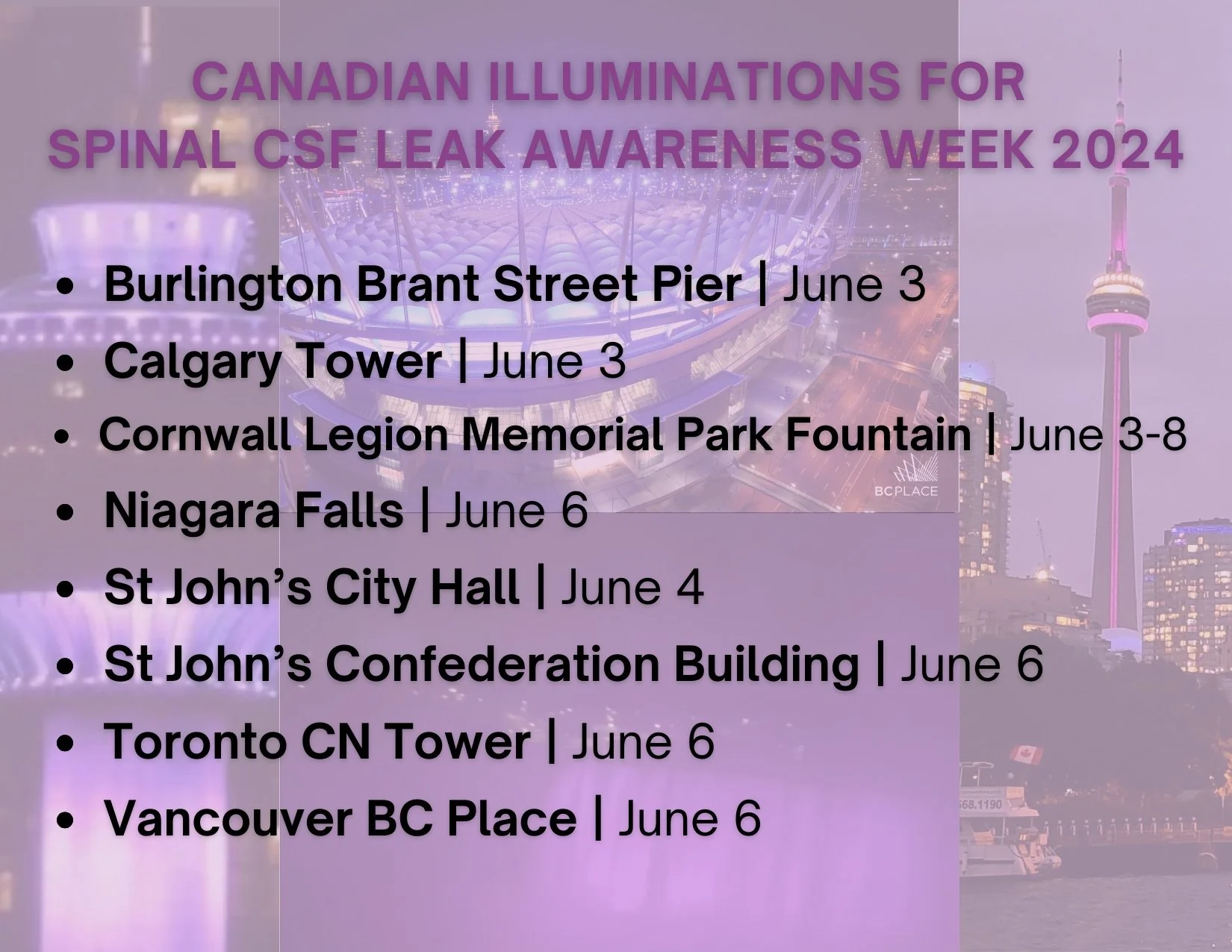 2024 Awareness week — SPINAL CSF LEAK CANADA