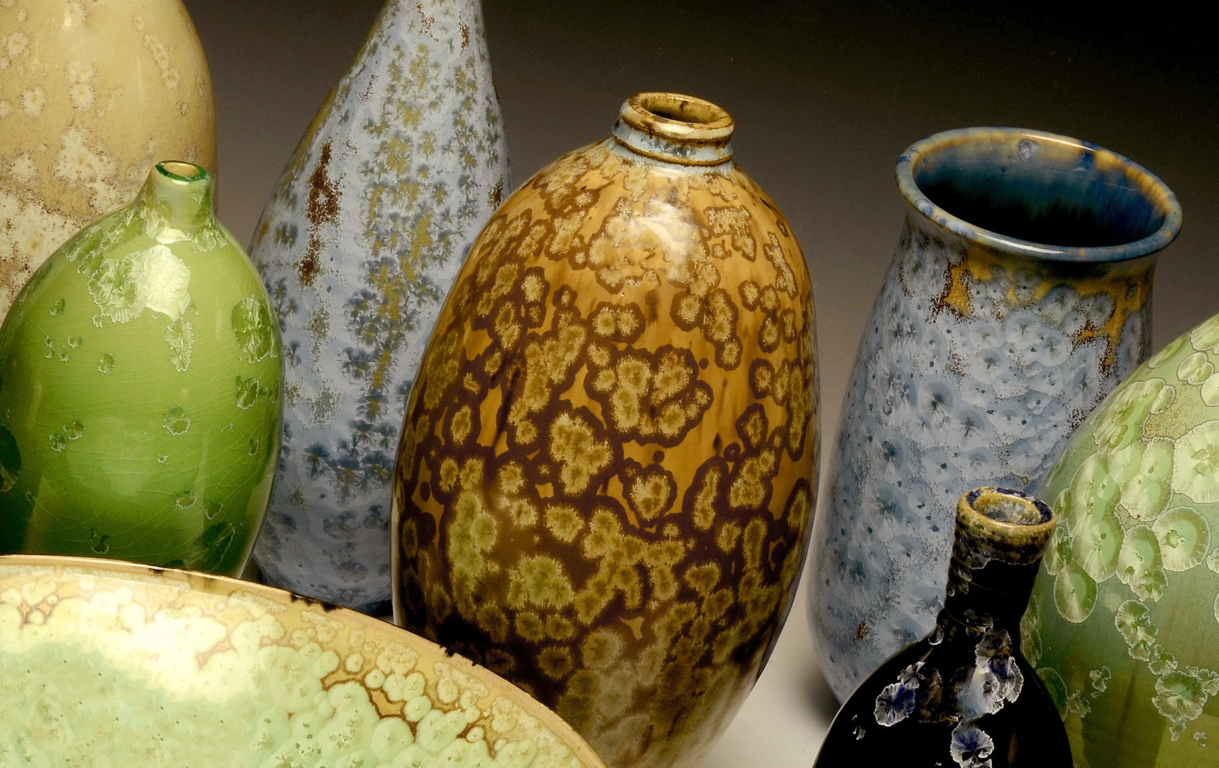 Crystalline Glazed Vases — DAVID HUGHES POTTERY