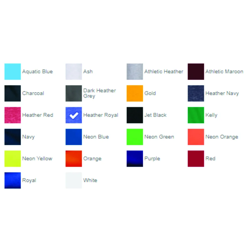 Gildan Color Chart 2022