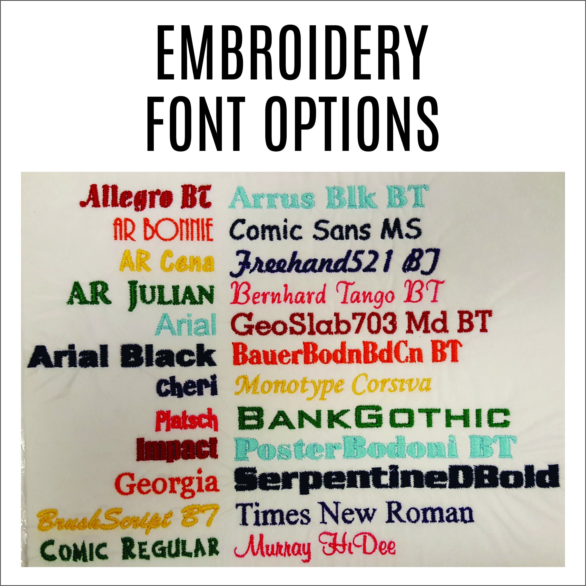 Embroidery glitter printing colors engraving — Hats Off