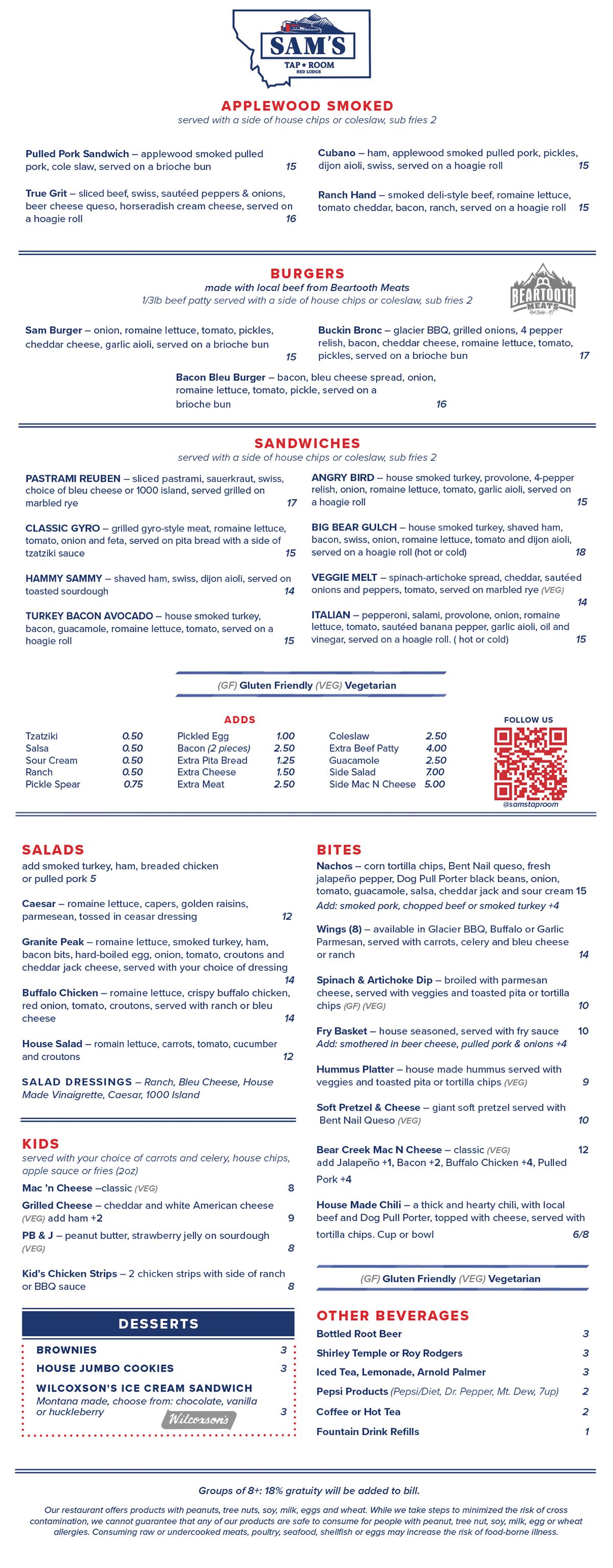 Menu — Red Lodge Ales
