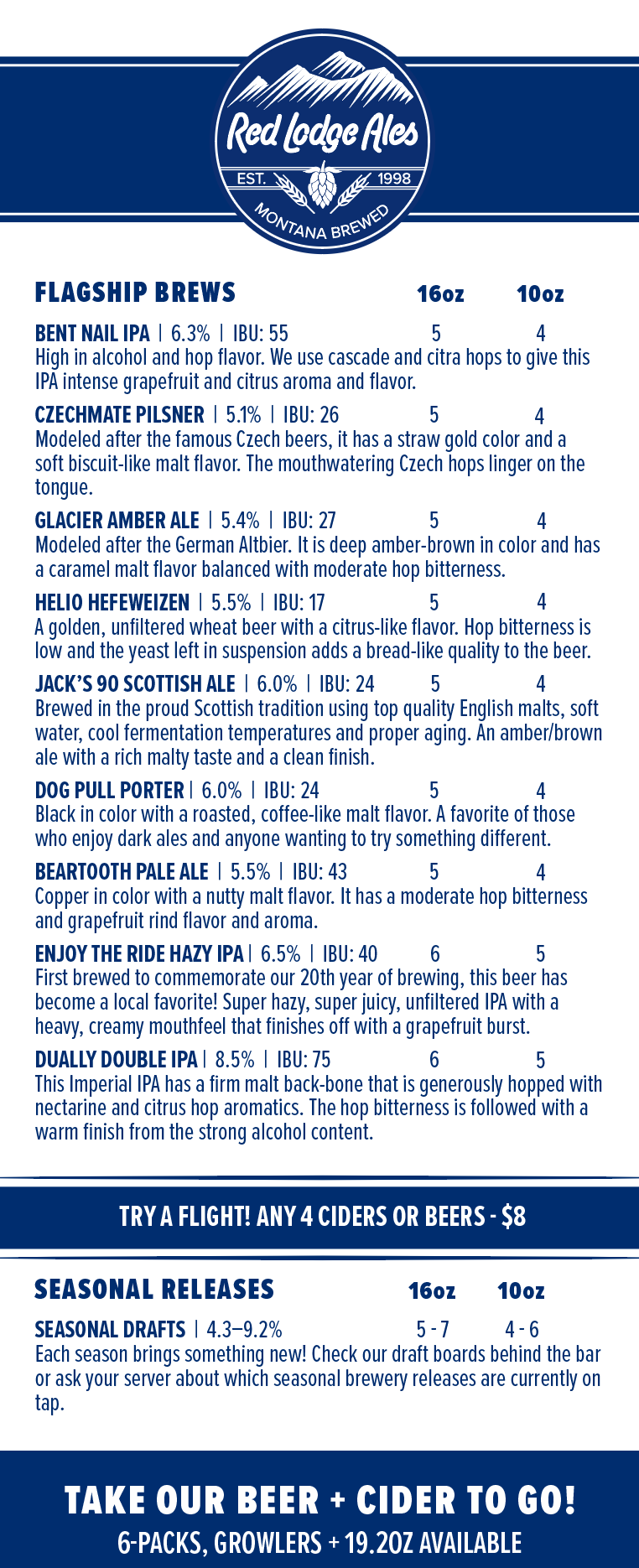 Menu — Red Lodge Ales
