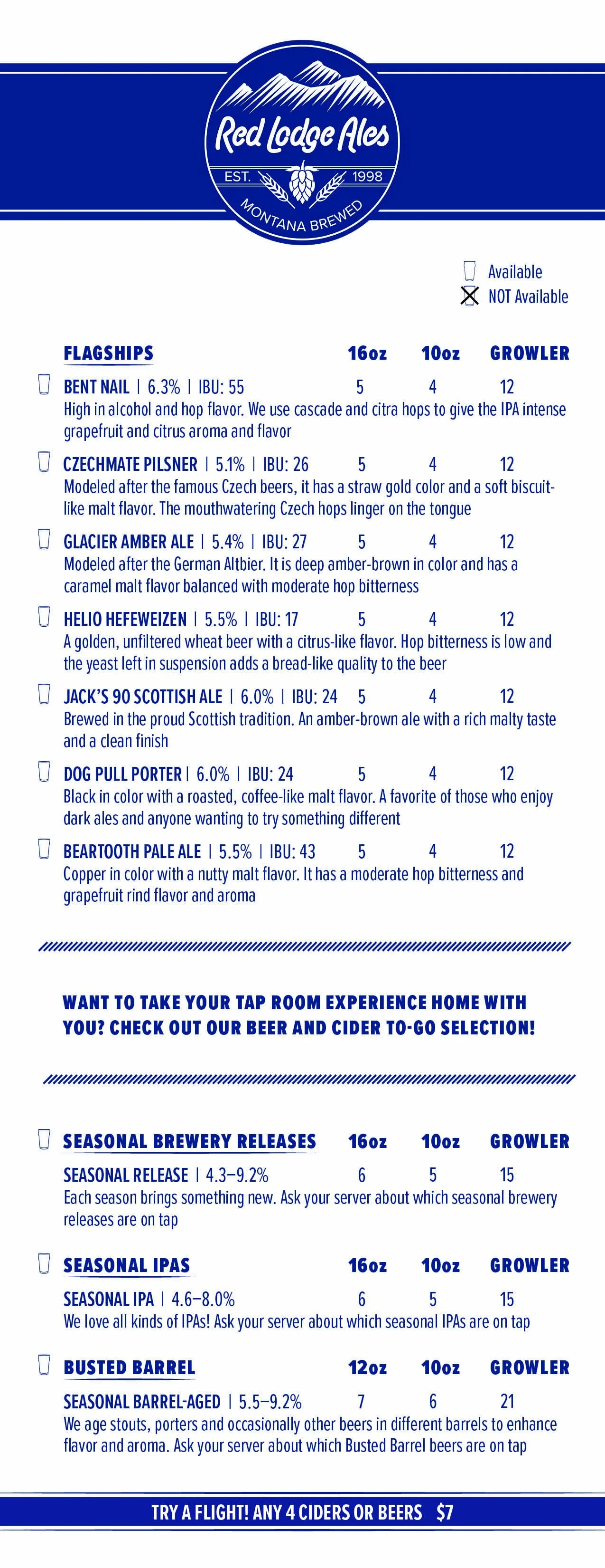 Menu — Red Lodge Ales