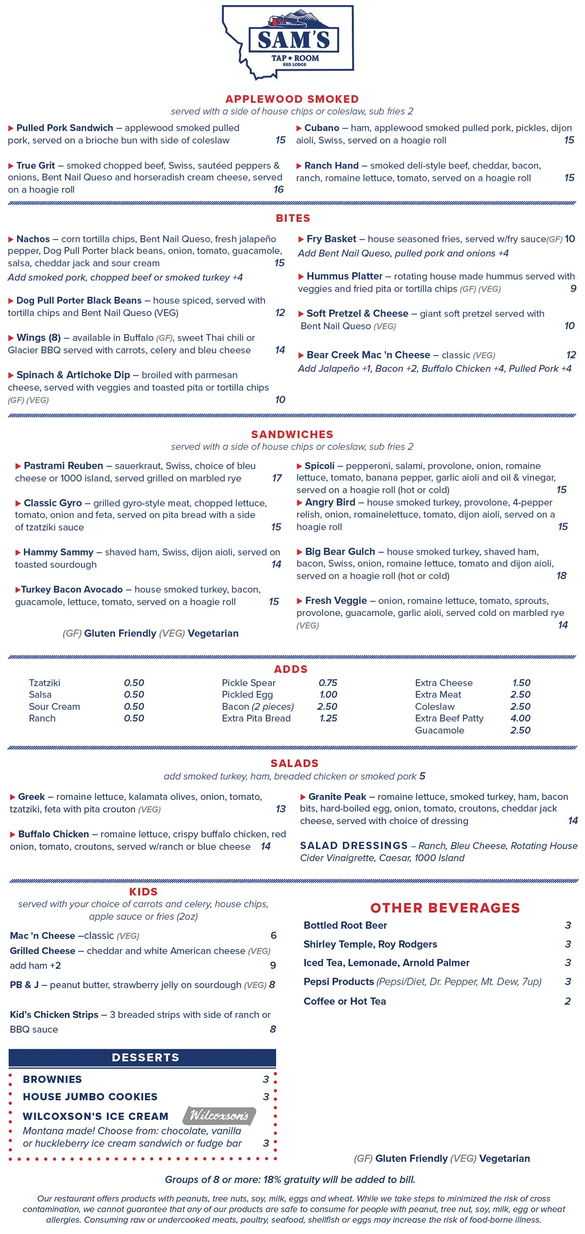 Menu — Red Lodge Ales