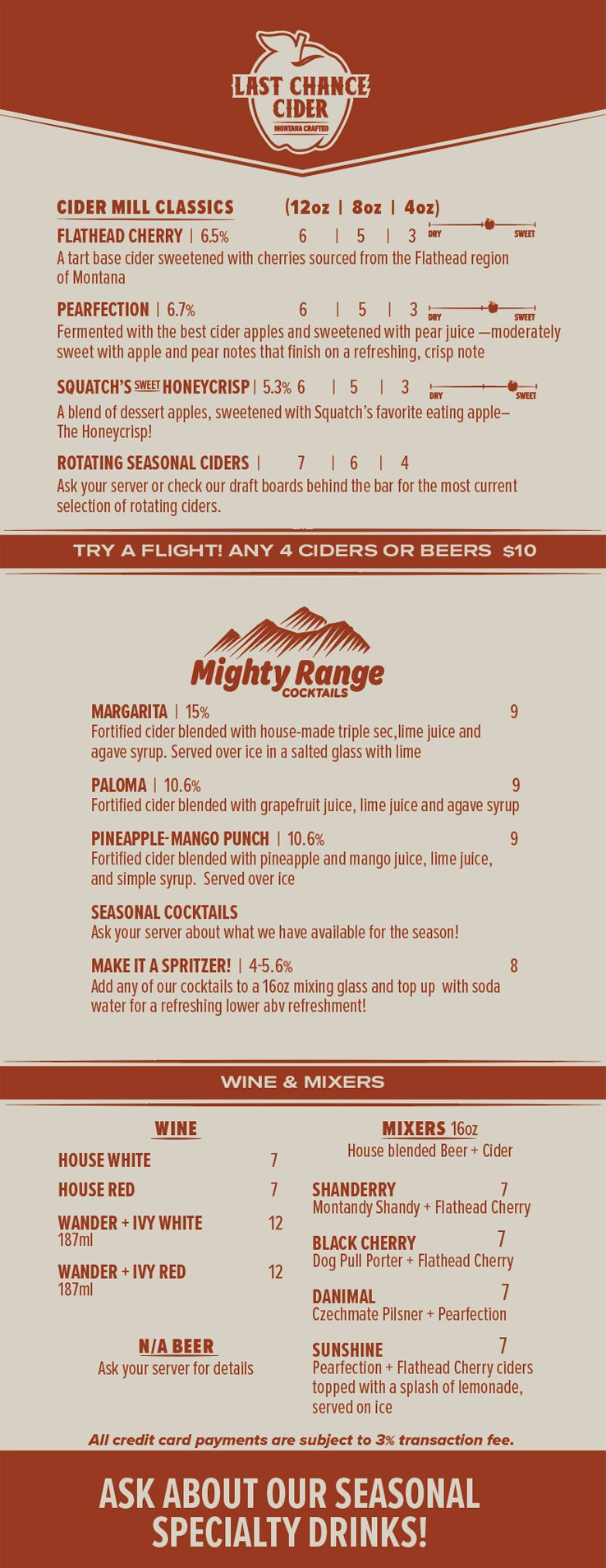 Menu — Red Lodge Ales