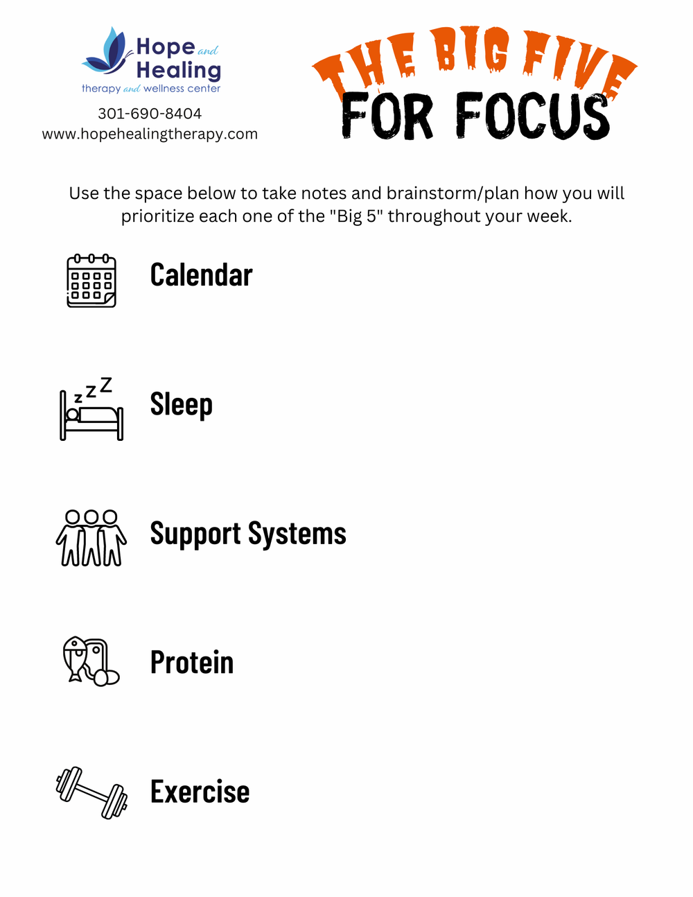 Free Printables — Hope and Healing Therapy and Wellness Center