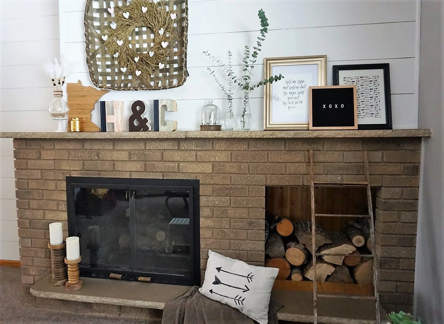 Boho Farmhouse Valentine's Mantel — Legally Crafty Blog