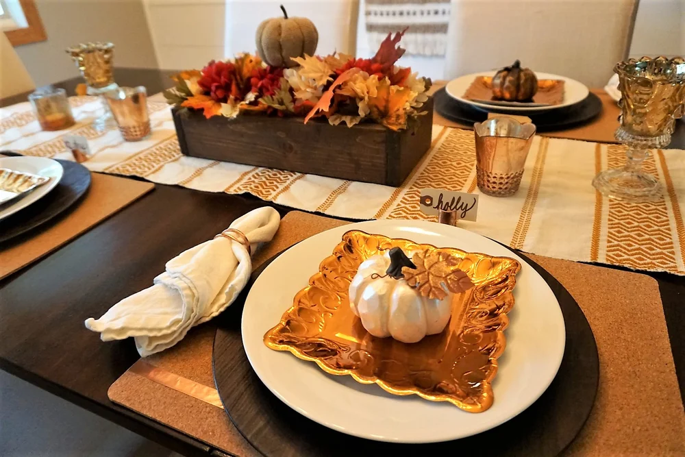 Dollar Store DIY: Fall Foliage Centerpiece + Tablescape Tips — Legally ...