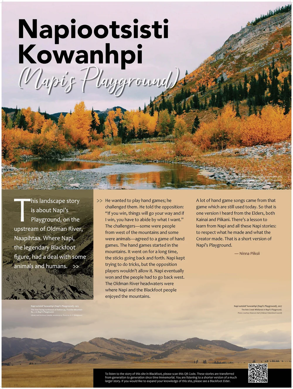 Nitsitapiisksakoo: Nitsitapii Landscapes Part 2 — Galt Museum & Archives