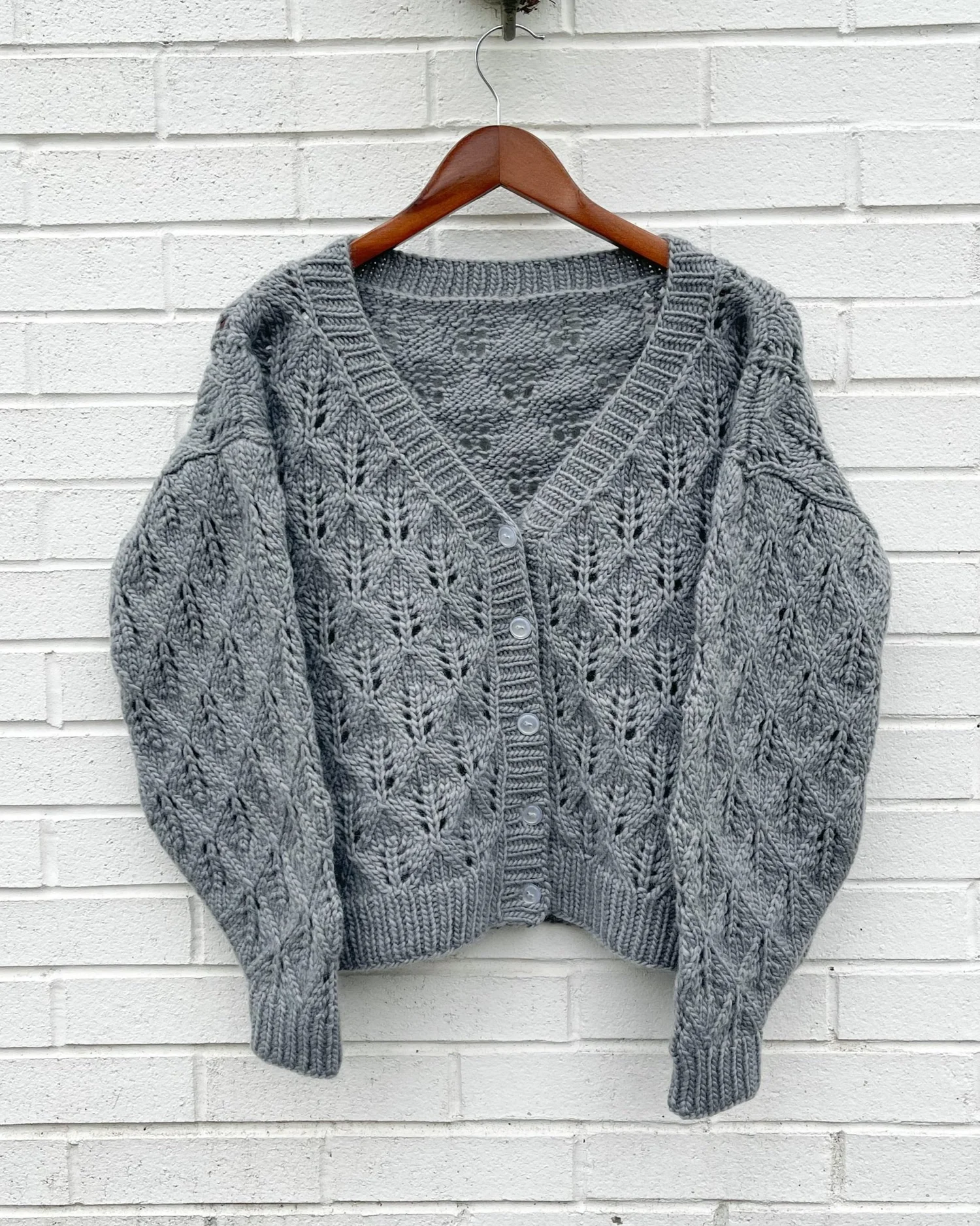Lace V-Neck Cardigan Knitting Pattern | McKenzie Cardigan — Ashley Lillis
