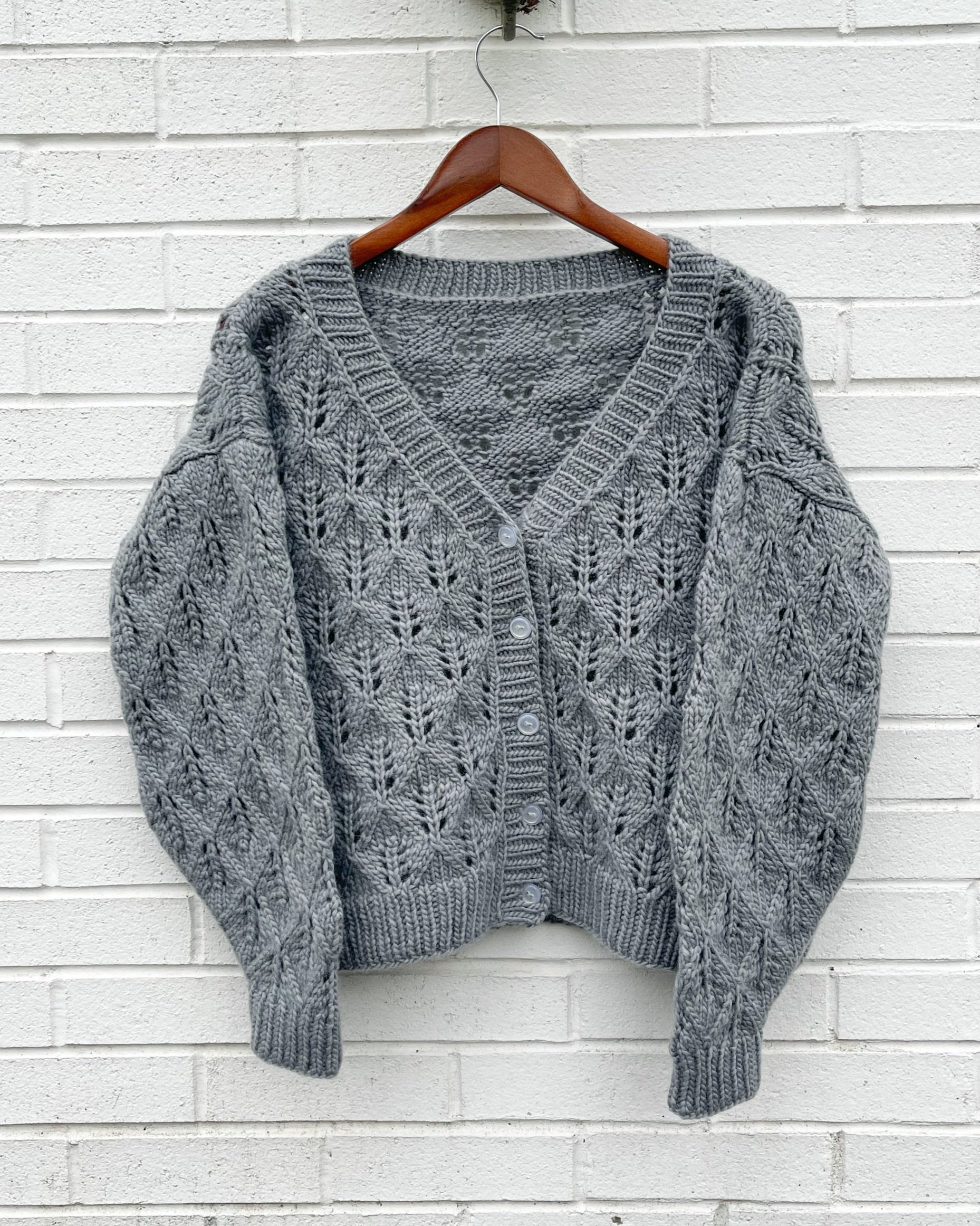 Lace V-Neck Cardigan Knitting Pattern | McKenzie Cardigan — Ashley Lillis